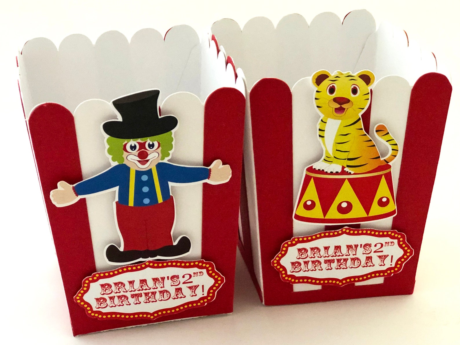 Circus Popcorn Boxes Carnival Claus Favor Boxes Circus - Etsy