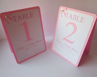 Baby Shower Table Numbers - Etsy
