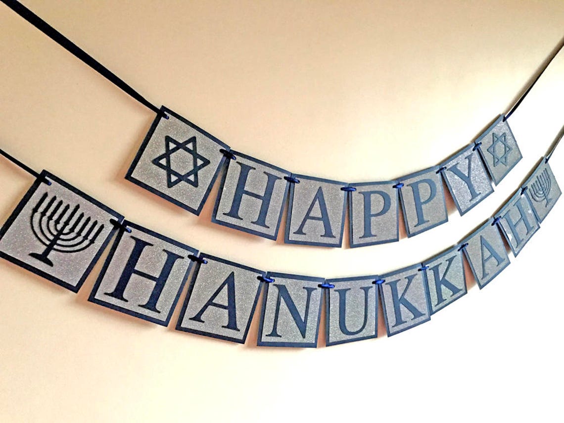 Happy Hanukkah Banner Hanukkah Decorations Hanukkah Garland | Etsy