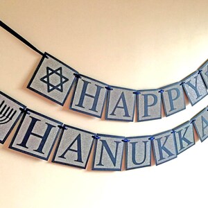 Happy Hanukkah Banner, Hanukkah Decorations, Hanukkah Garland, Jewish ...