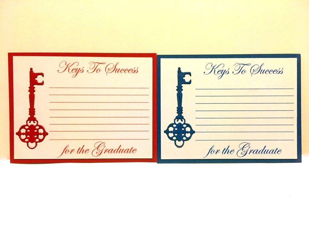 Graduation Advice Cards Keys to Success Advice For Graduate | Etsy