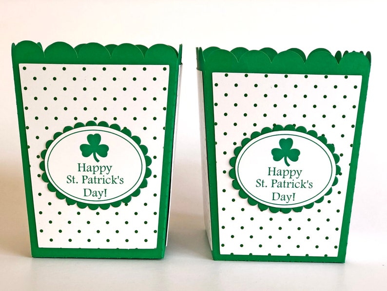 St Patrick's Day Popcorn Boxes, St Patricks Day Party Favors, St Pattys ...