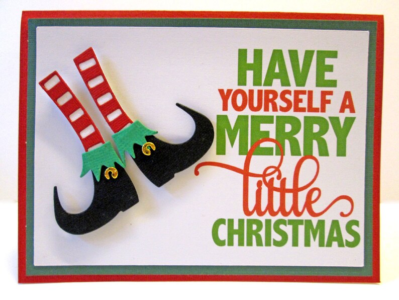 Elf Christmas Cards Cute Holiday Cards Boxed Christmas - Etsy