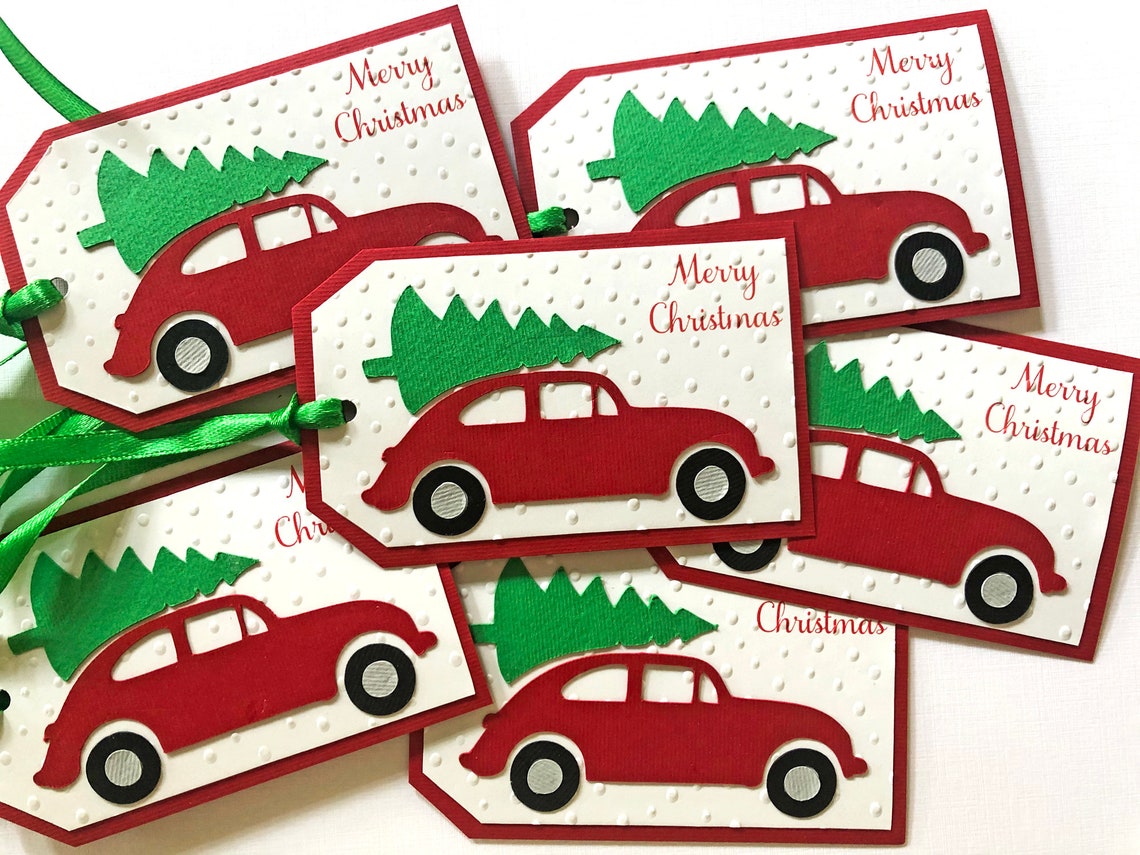 Car Christmas Gift Tags Christmas Tags Christmas Favor Tags - Etsy