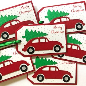 Car Christmas Gift Tags, Christmas Tags, Christmas Favor Tags, Holiday ...