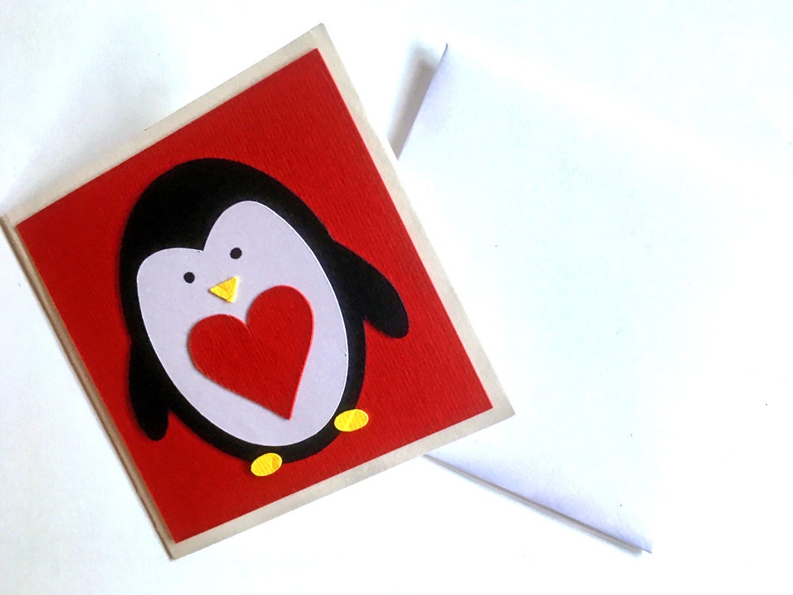 Penguin Valentine Cards, Classroom Valentines for Kids, Kids Valentines ...