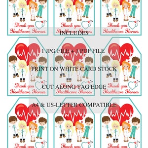 Healthcare Worker Appreciation Tags, Nurses Week Gift Tags ...