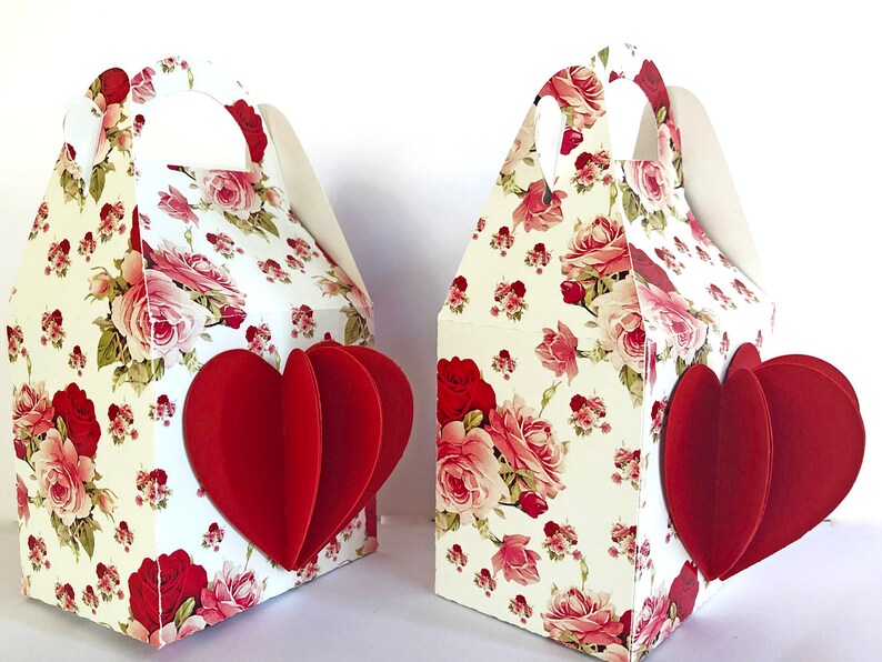 10 Valentine Gift Boxes, Valentine Treat Box, Small Gift Box for Her ...