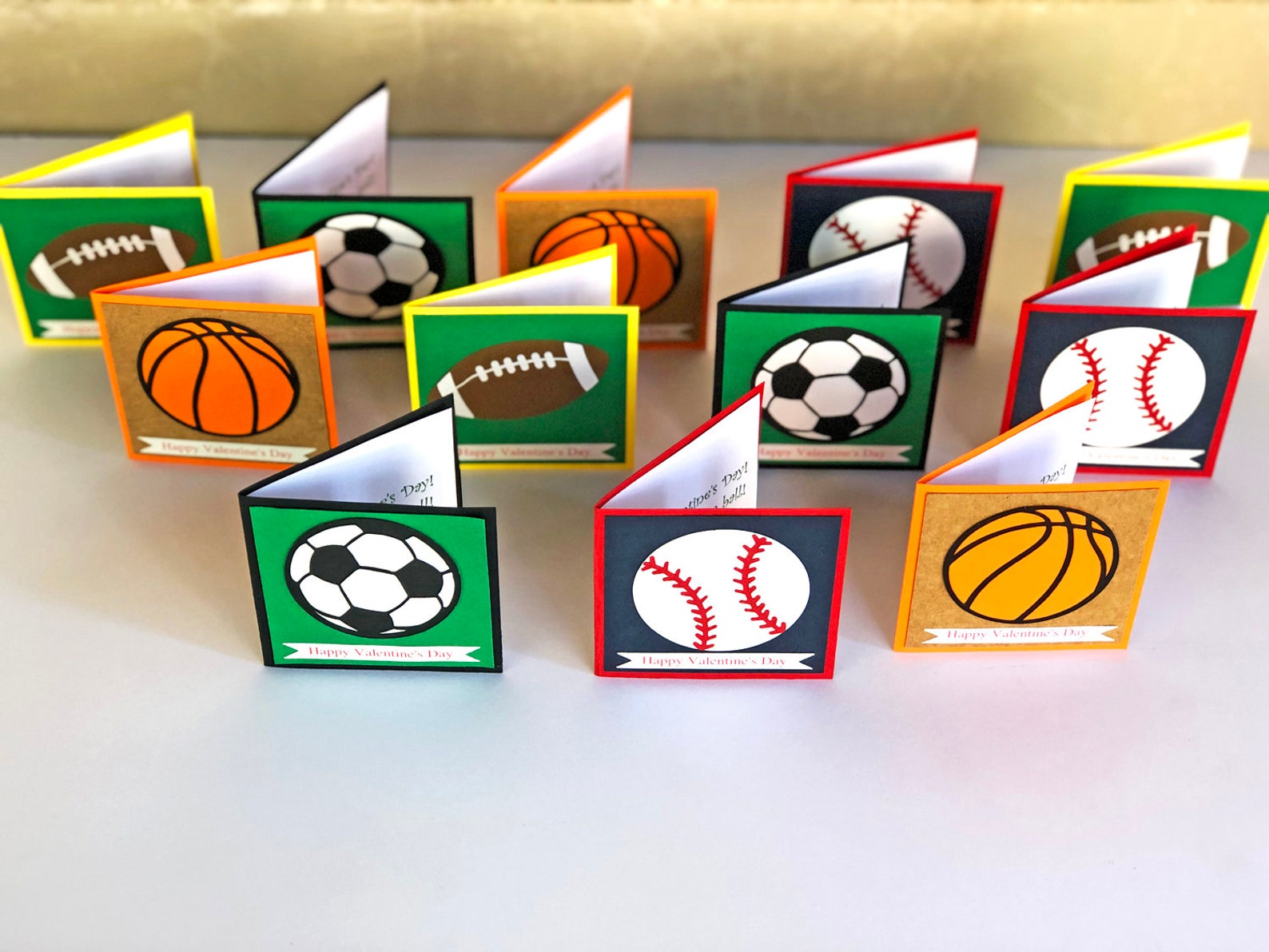 Sports Valentines Day Cards Baseball Valentines Football - Etsy