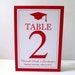 Graduation Table Numbers, Graduation Table Cards, High School, College ...
