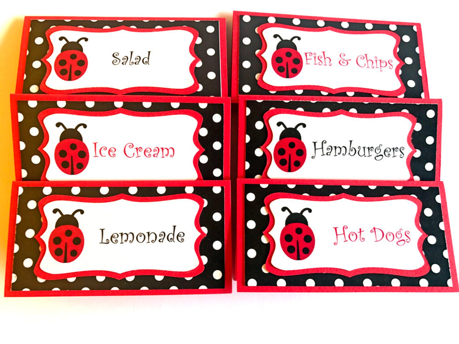 Ladybug Food Labels Ladybug Birthday Ladybug Party - Etsy
