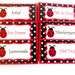 Ladybug Food Labels, Ladybug Birthday, Ladybug Party Decorations ...