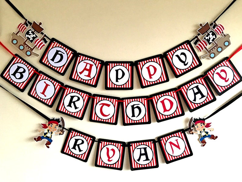 Pirate Banner Pirate Birthday Banner Pirate Party Decor | Etsy