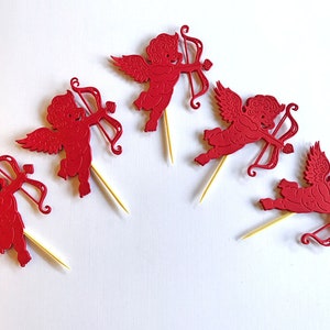 Cupid Cupcake Toppers, Valentine's Day Cupcake Toppers, Valentine's Day ...