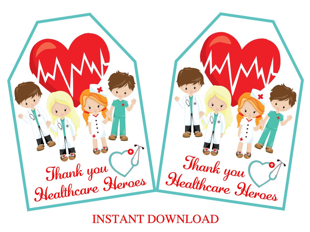 Healthcare Worker Appreciation Tags, Nurses Week Gift Tags ...