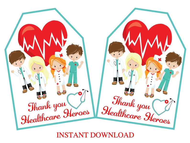 Healthcare Worker Appreciation Tags, Nurses Week Gift Tags ...