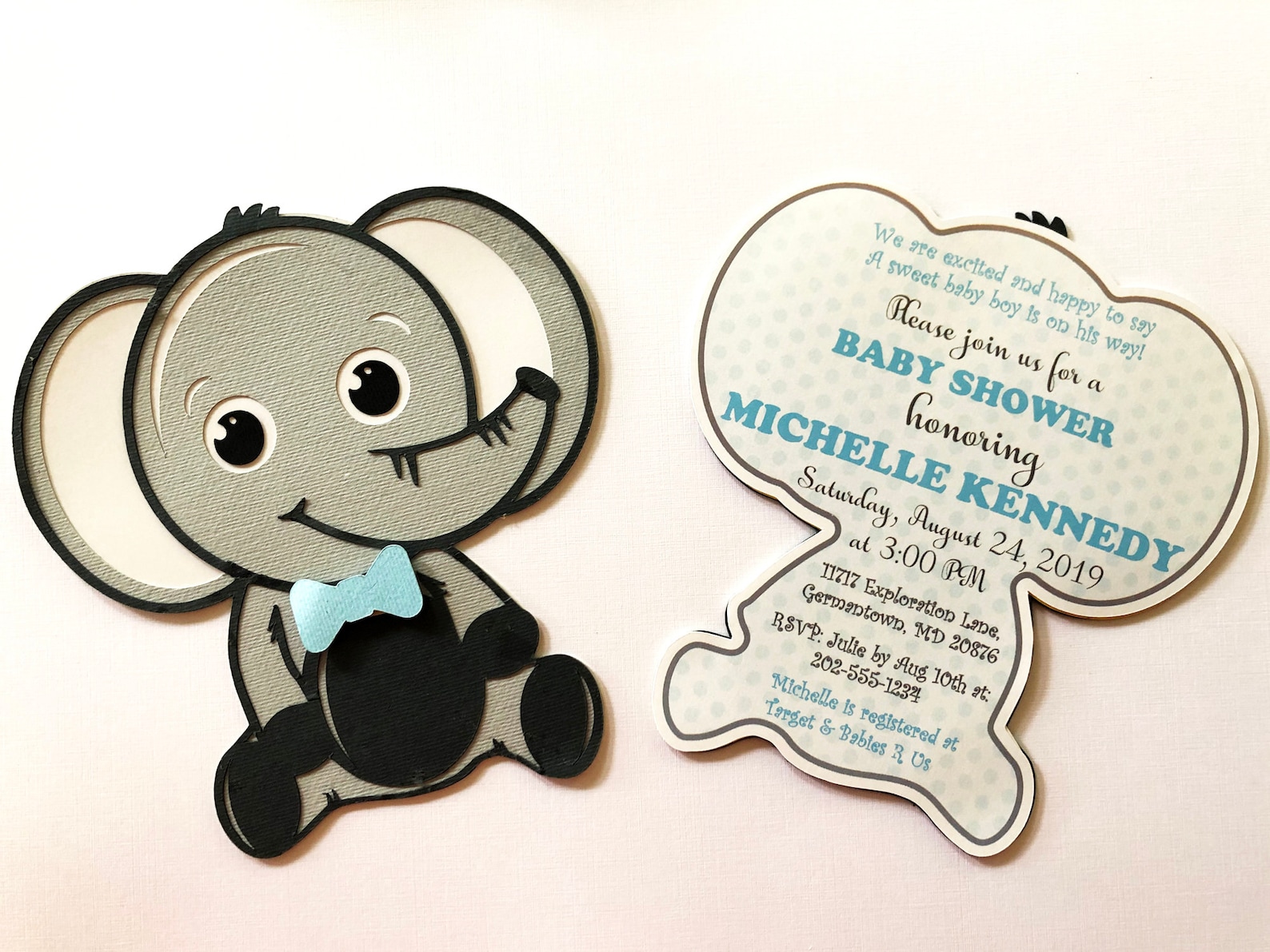 Elephant Baby Shower Invitation, Elephant Invitations, Safari Little ...