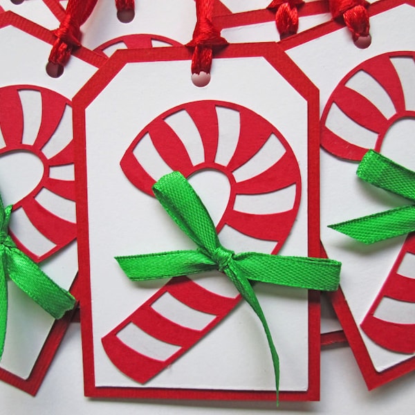 Candy Cane Gift Tags - Etsy