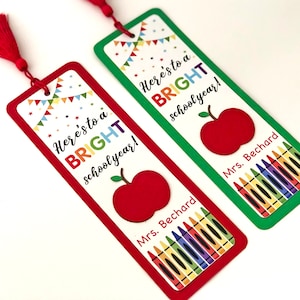 Back to School Bookmarks, First Day of School Gifts, Supplies ...