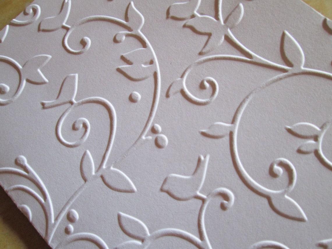 Embossed Cards Set of 8 Embossed Card Set Thank You Cards - Etsy