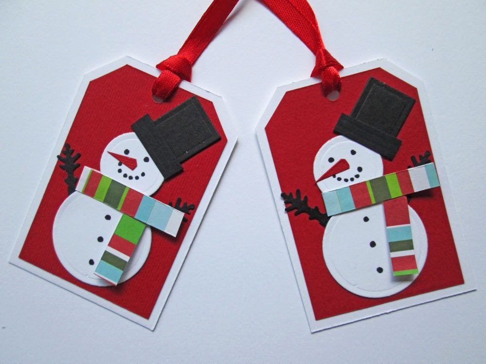 Snowman Christmas Gift Tags Christmas Tags Holiday Gift | Etsy