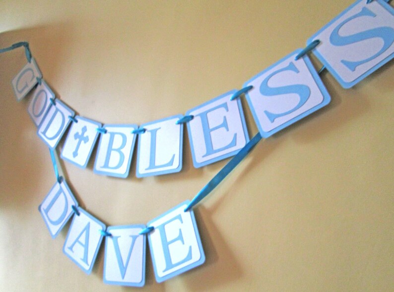 Boy Baptism Banner First Communion Confirmation Christening | Etsy