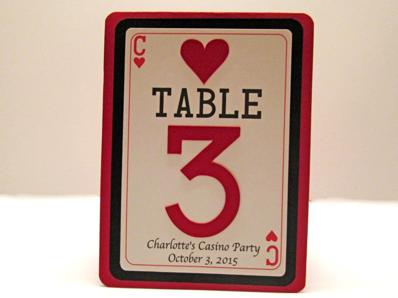 Casino Table Numbers Las Vegas Wedding Texas Holdem Poker - Etsy