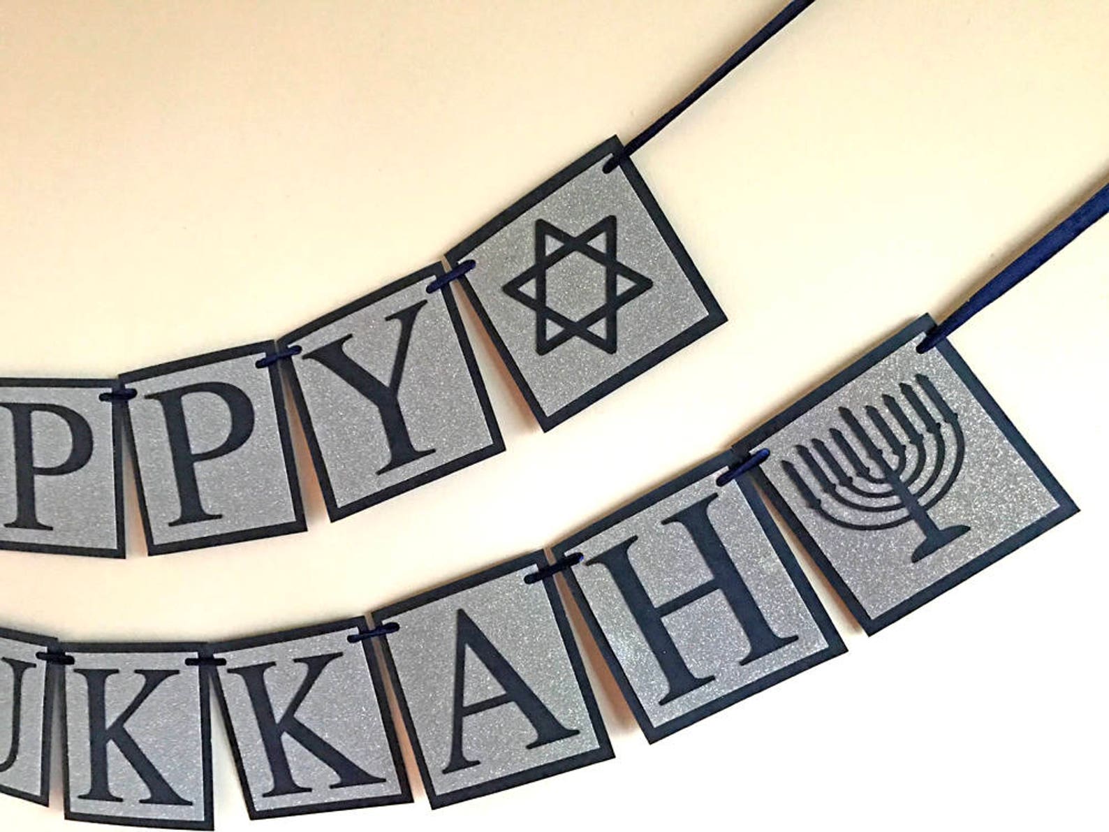 Happy Hanukkah Banner Hanukkah Decorations Hanukkah Garland | Etsy
