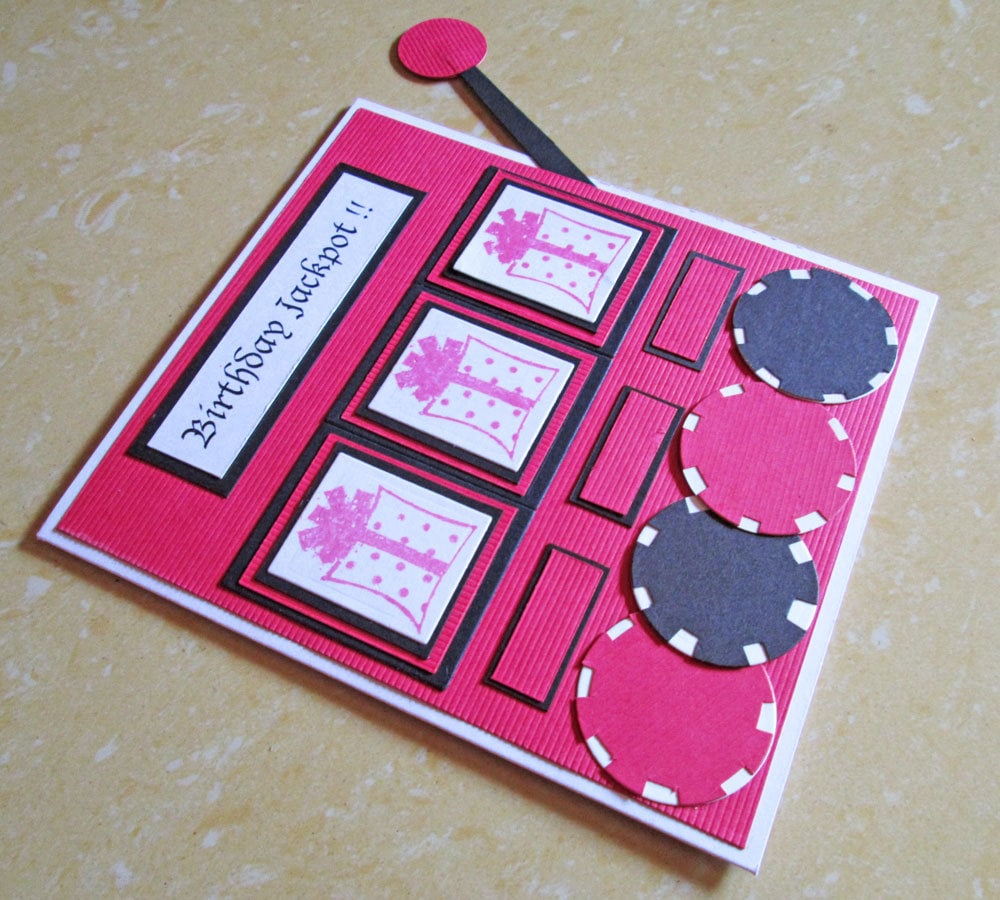 Casino Happy Birthday Card Slot Machine Birthday Card Slots | Etsy