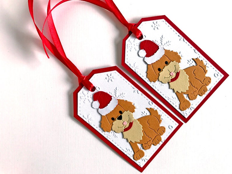 Dog Christmas Tags Christmas Gift Tags Holiday Tags Holiday - Etsy