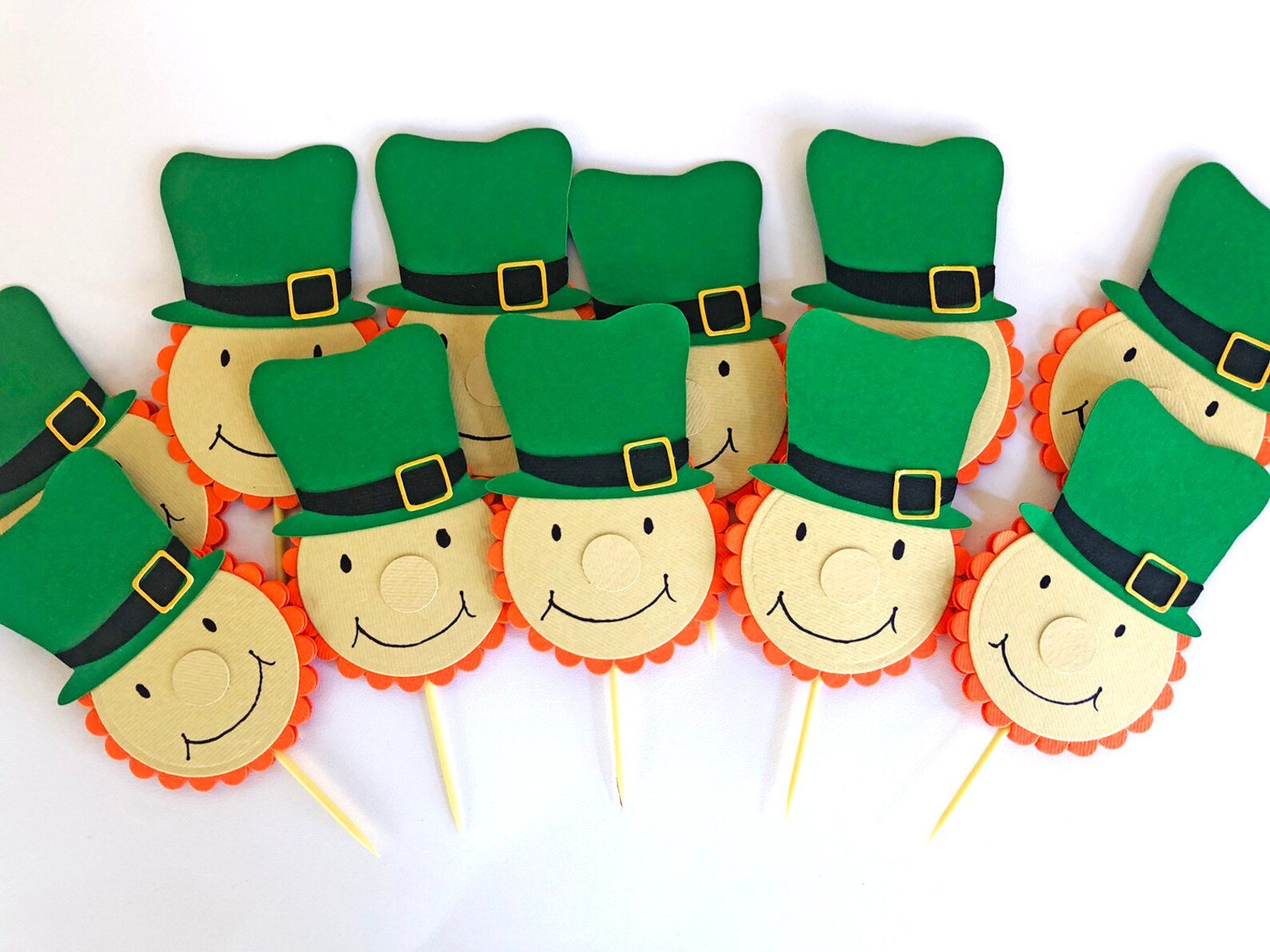 St. Patricks Day Cupcake Toppers Leprechaun Toppers Irish - Etsy