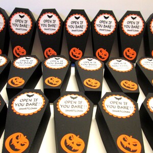 10 Halloween Treat Boxes, Halloween Coffin Box, Halloween Party Favor ...