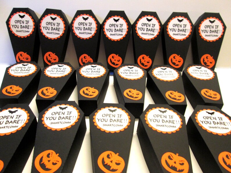 10 Halloween Treat Boxes Halloween Coffin Box Halloween | Etsy