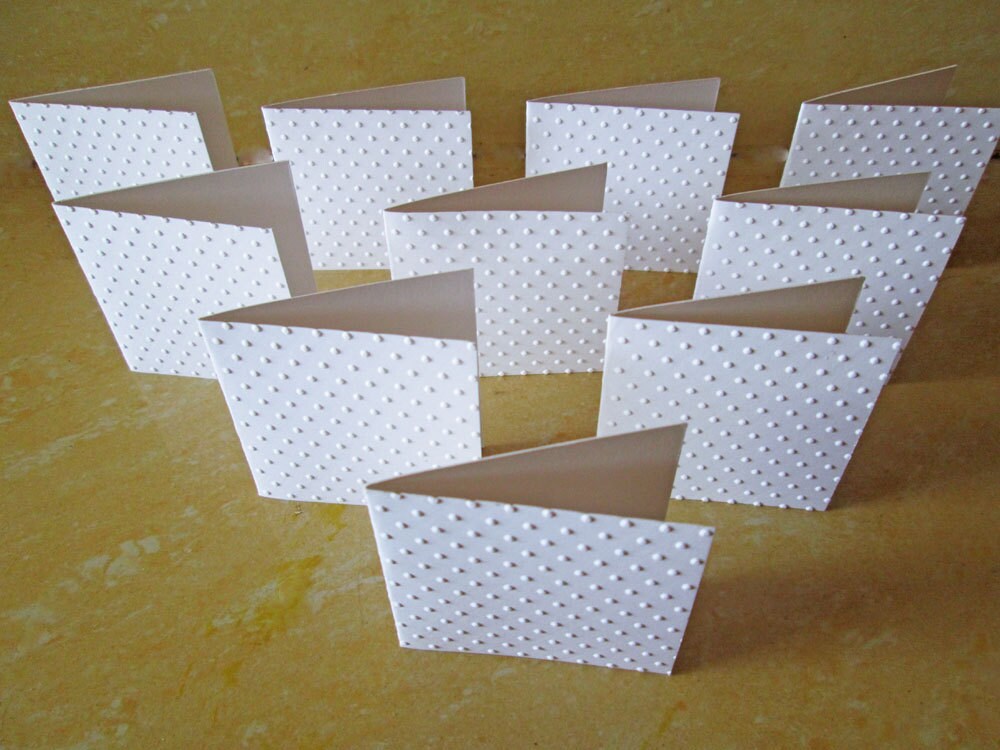 Mini Embossed Cards Set of 10 / Note Card Set/ Thank You | Etsy