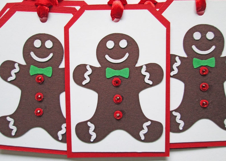 Gingerbread Christmas Gift Tags Christmas Tags Holiday - Etsy