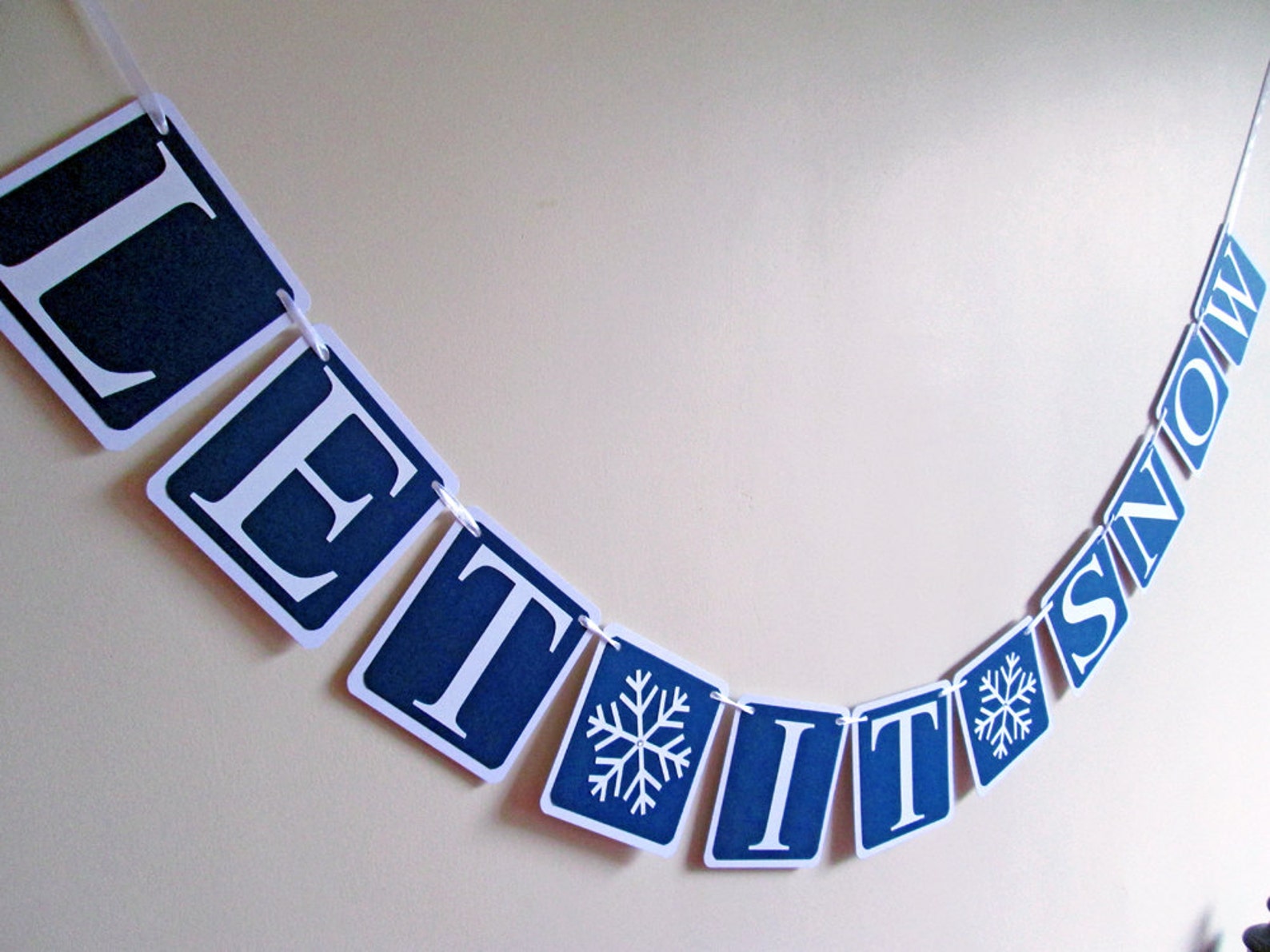 Let It Snow Banner Merry Christmas Banner Holiday Banner - Etsy