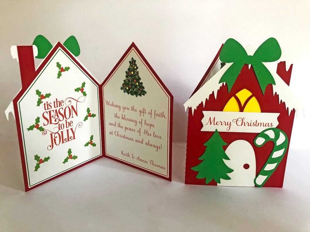 House Christmas Cards, Merry Christmas Card Set, Holiday Cards, Holiday ...
