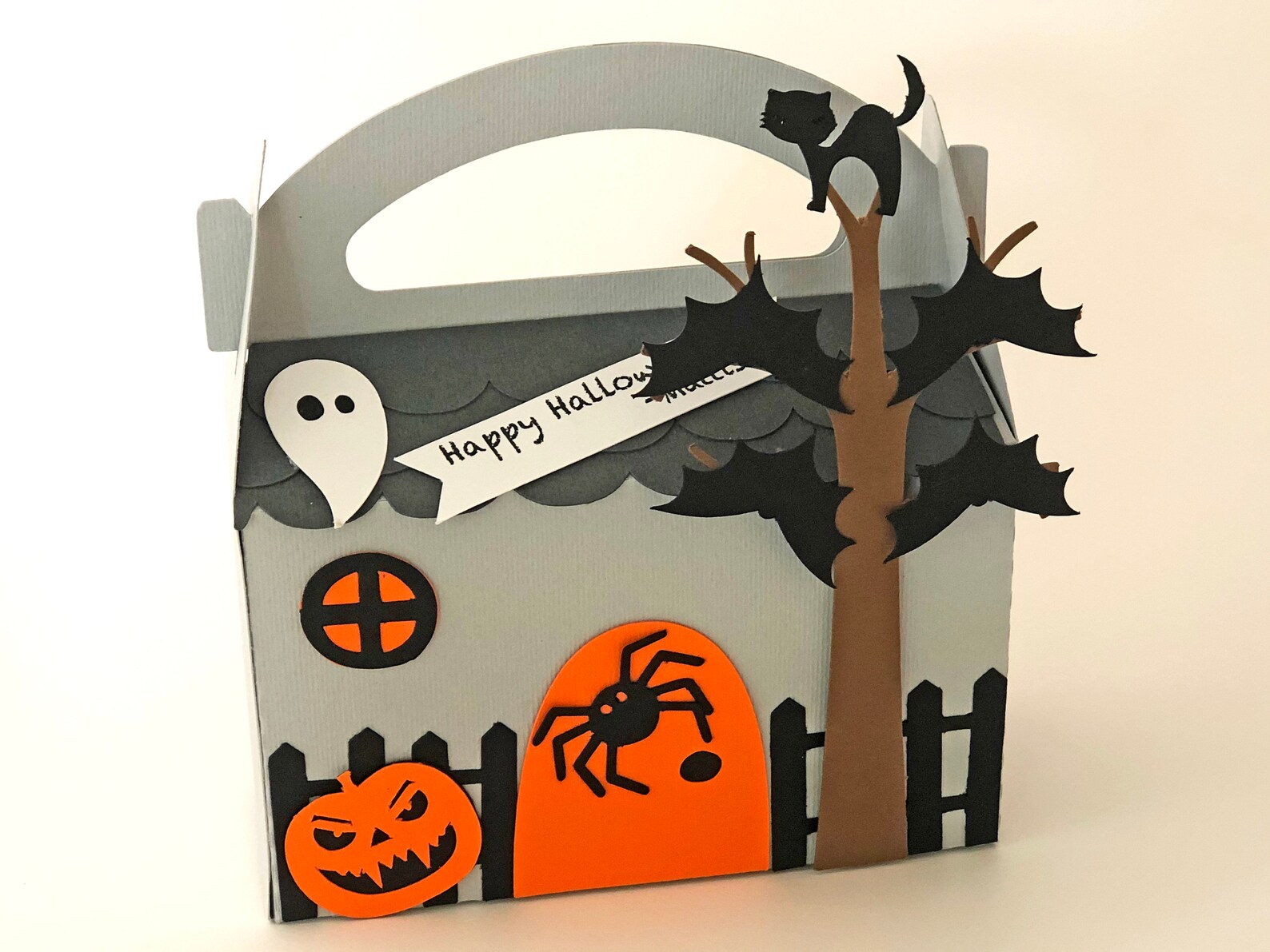 Halloween Treat Bags Halloween Favor Boxes Haunted House - Etsy