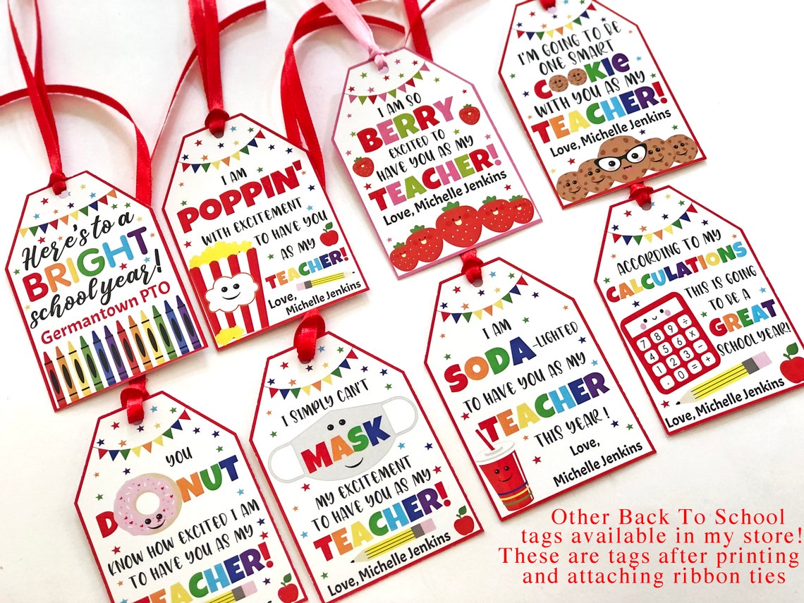 Soda Gift Tags, Back to School, First Day of School Teacher ...
