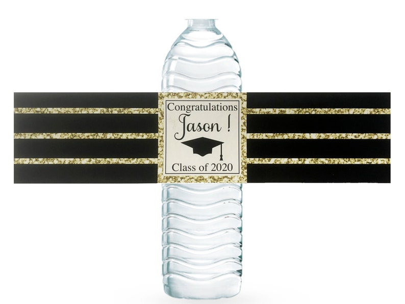 Graduation Party Water Bottle Sticker Labels, Personalized Graduation ...