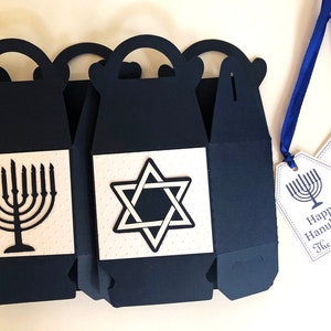 Happy Hanukkah Gift Box, Hanukkah Favor Box, Jewish Holiday Treat Bag ...
