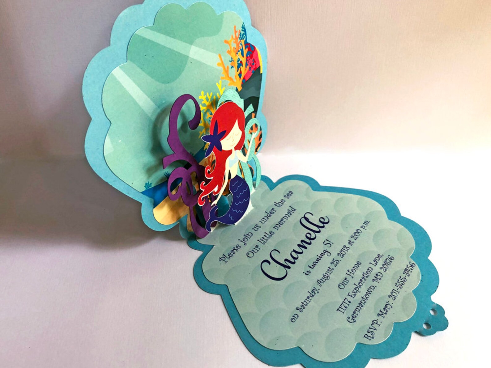 Mermaid Invitations Mermaid Birthday Invitations Mermaid | Etsy