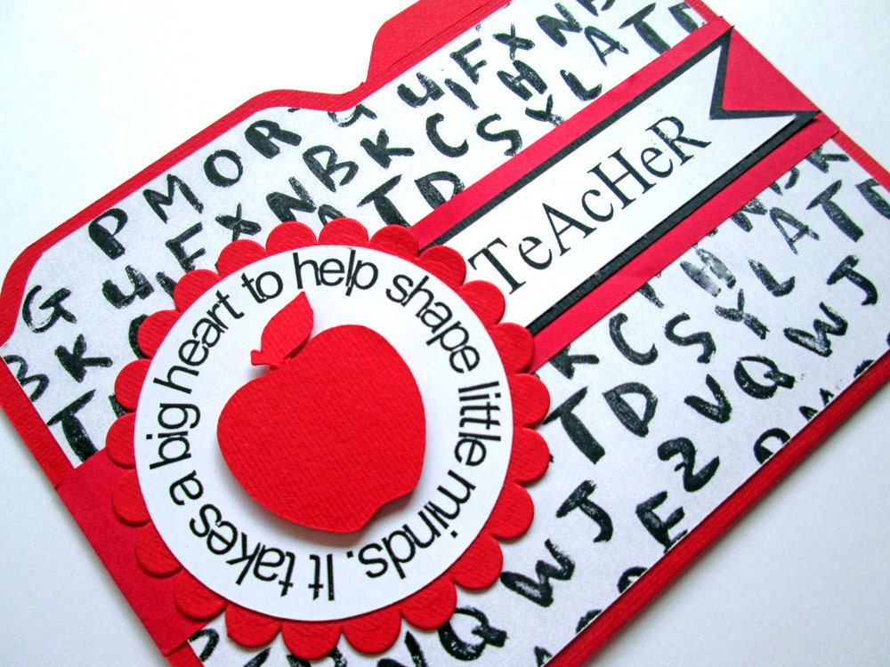 Teacher Gift Card Holders Teacher Appreciation Teacher Thank - Etsy
