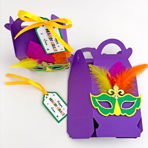 Mardi Gras Favor Box, Mardi Gras Party Decorations, Treat Box, Candy ...