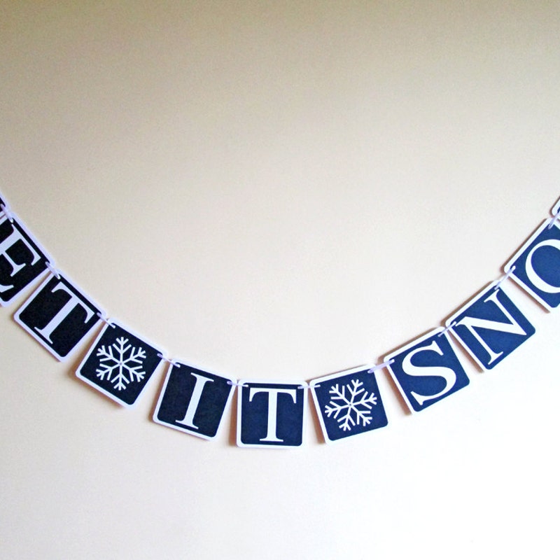 Let It Snow Banner - Etsy
