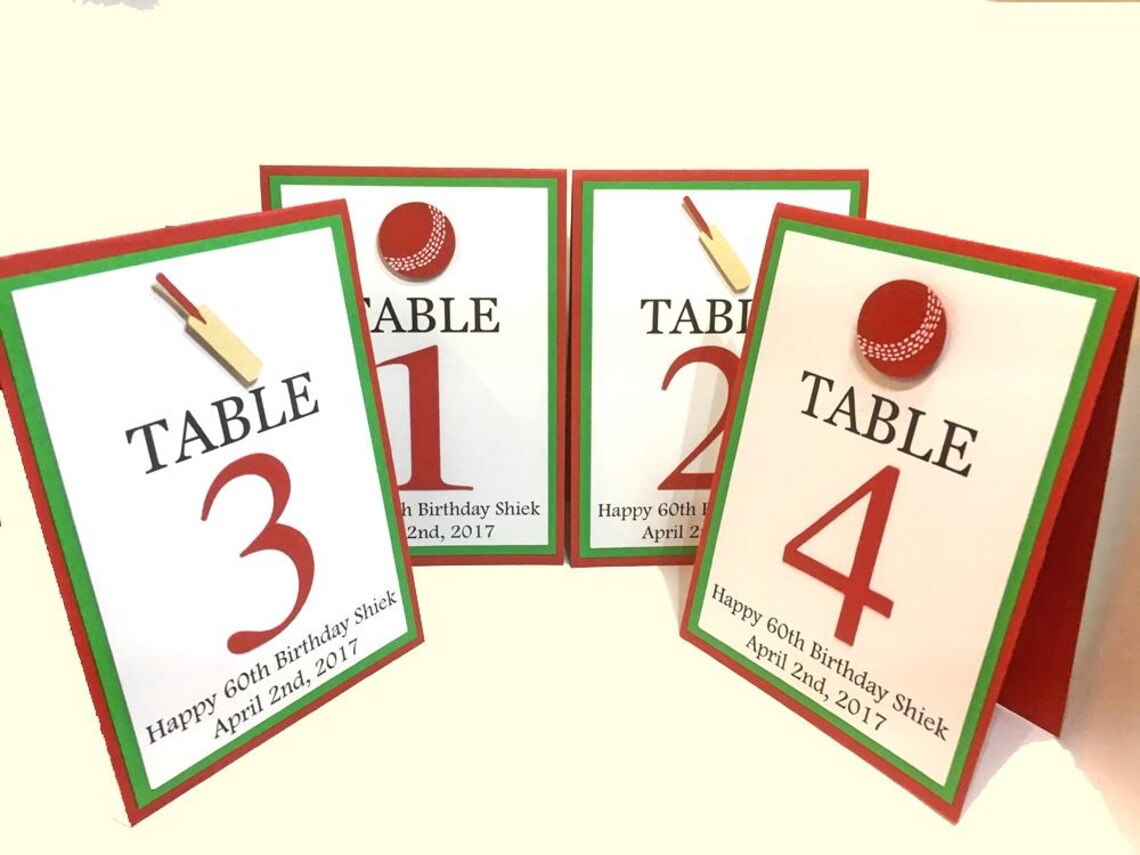 Cricket Table Number Cards, Cricket Birthday Party Decorations-4 - Etsy