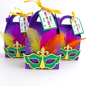 Mardi Gras Favor Box, Mardi Gras Party Decorations, Treat Box, Candy ...