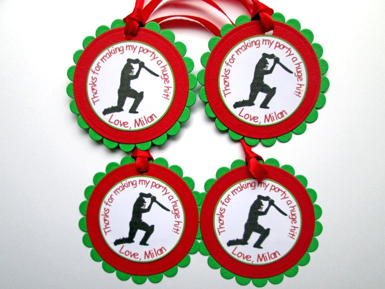 20 Personalized Cricket Gift Tags, Cricket Birthday, Cricket Tags ...