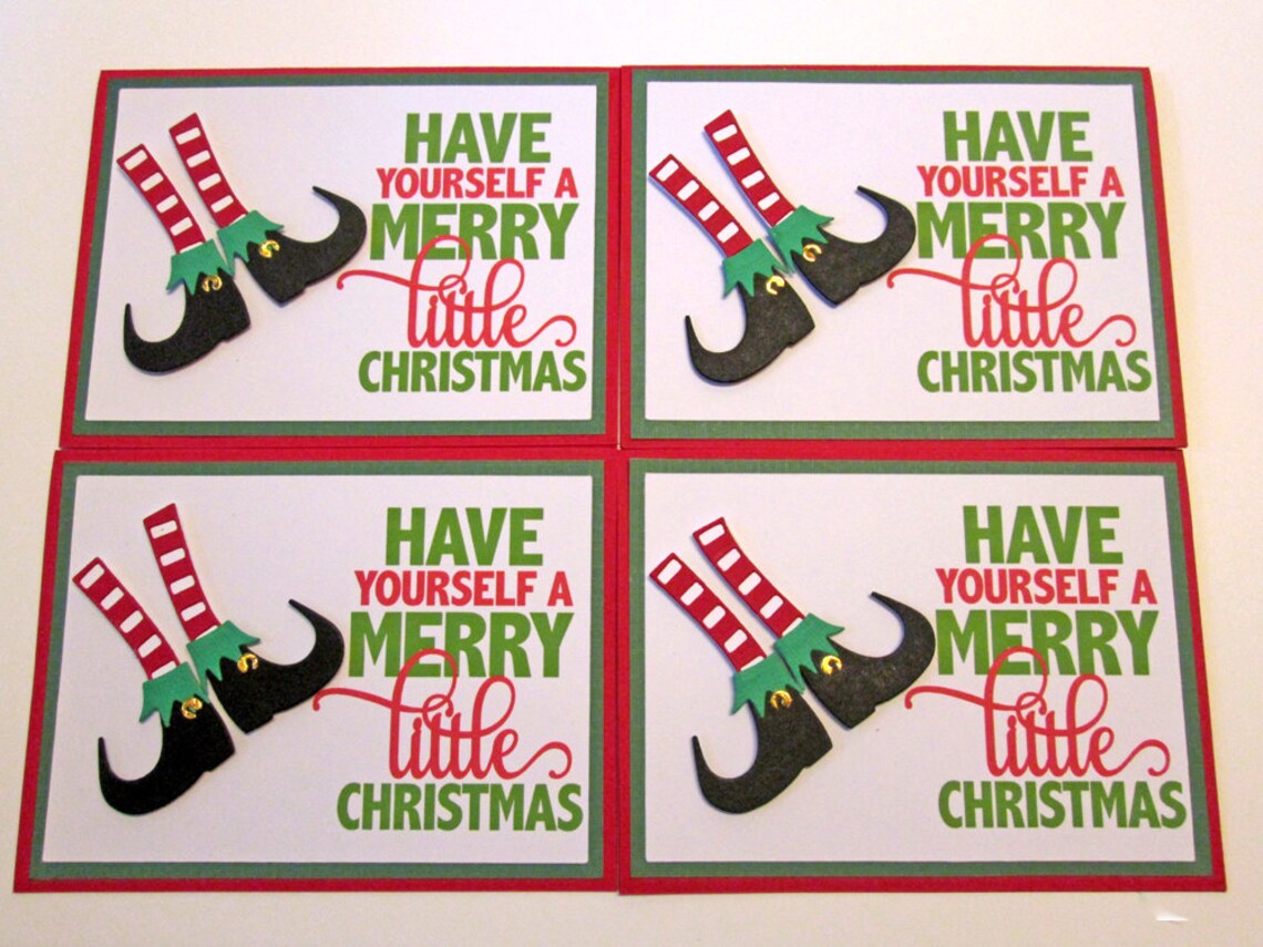 Elf Christmas Cards Cute Holiday Cards Boxed Christmas - Etsy