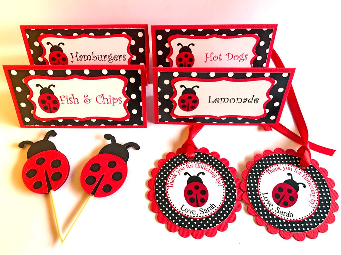 Ladybug Food Labels Ladybug Birthday Ladybug Party - Etsy